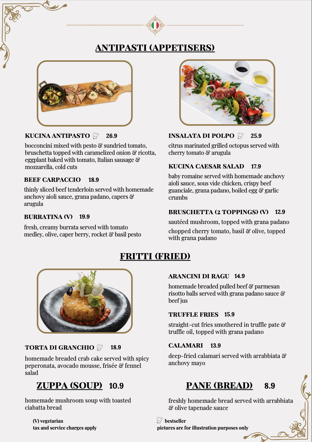 Our Menu – Kucina Italian